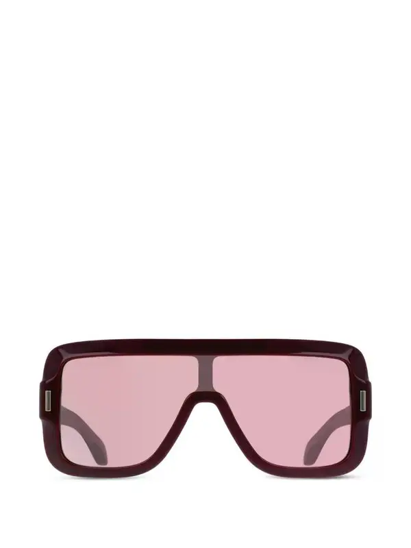 FERRAGAMO Geometric Frame Sunglasses - Red