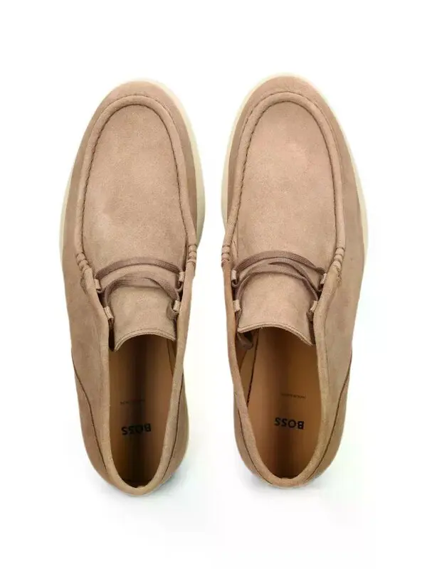 BOSS Suede Desert Boots With Stitching Details