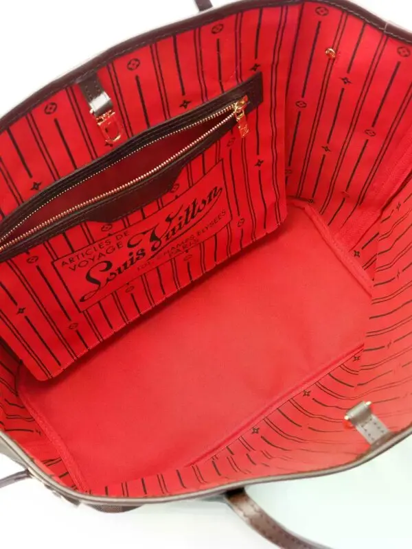 LOUIS VUITTON 2009 Mm Neverfull Damier Ebene Tote Bag