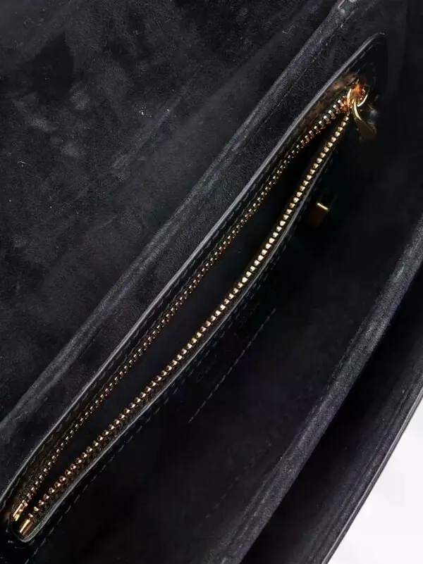 Dior Embossed Logo Shoulder Bag - Black