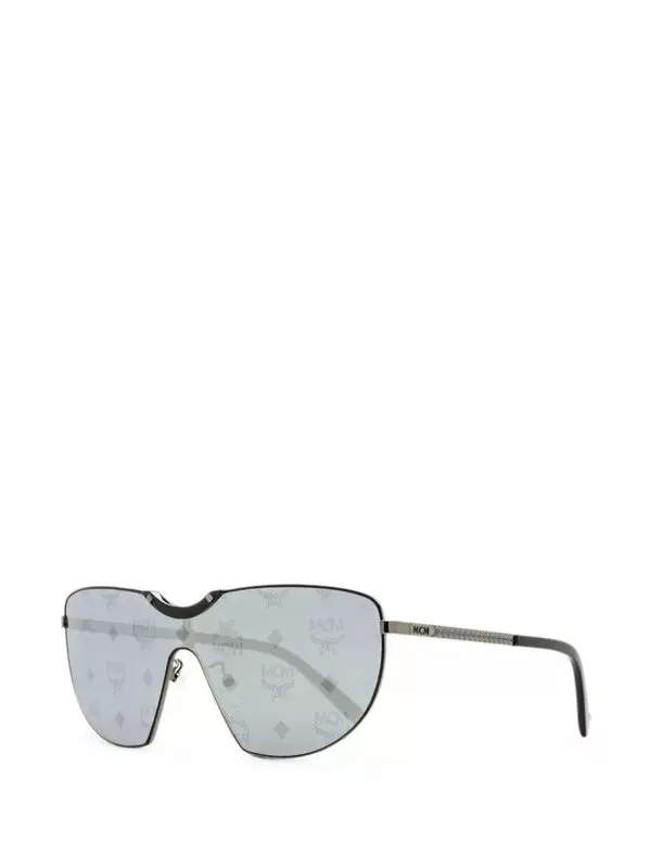 Mcm Monogram-print Shield-frame Sunglasses