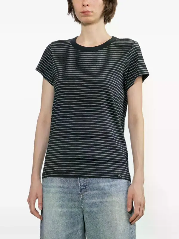 Rag & Bone Slub Striped Crewneck T-shirt