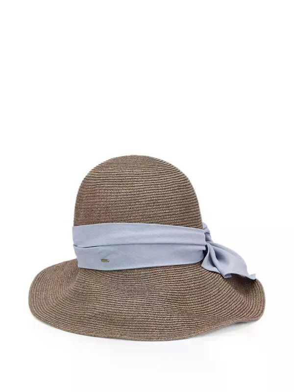 CA4LA Yell Braid Bow-detail Woven Hat