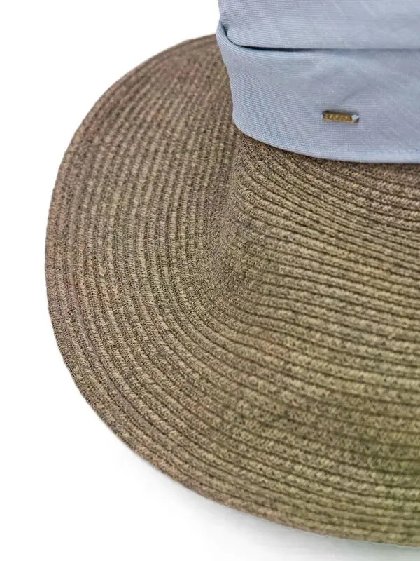 CA4LA Yell Braid Bow-detail Woven Hat