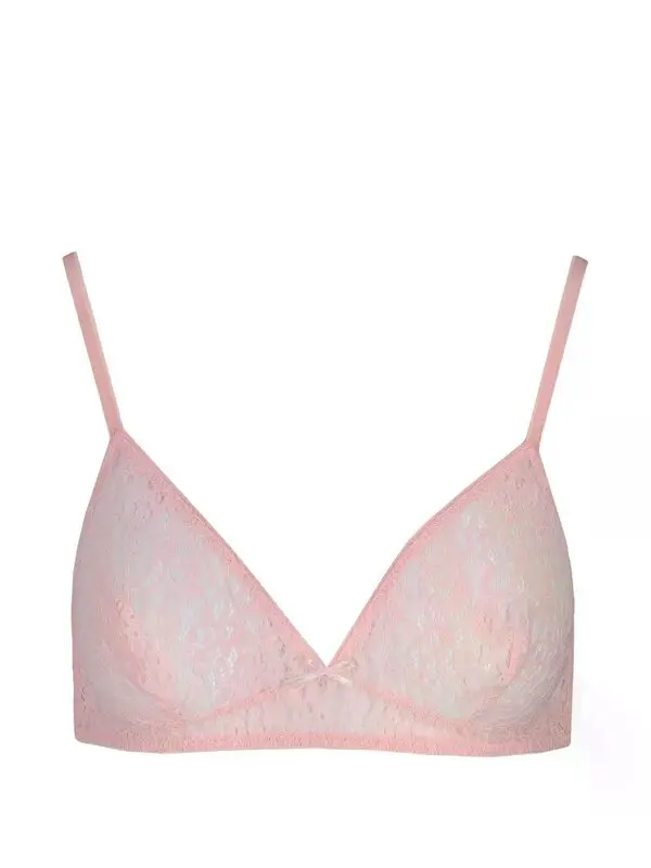 LAURA URBINATI Floral-lace Bra - Pink