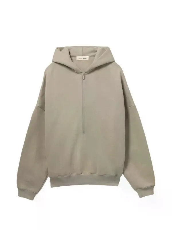 ESSENTIALS Logo-print Half-zip Hoodie