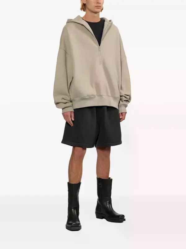ESSENTIALS Logo-print Half-zip Hoodie