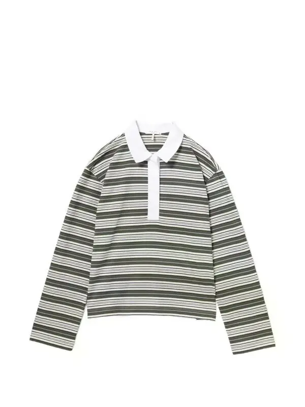Rag & Bone Striped Long-sleeve Polo Shirt