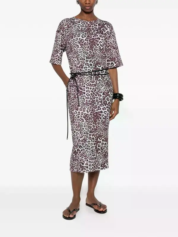 MARCCAIN Animal Print Midi Dress