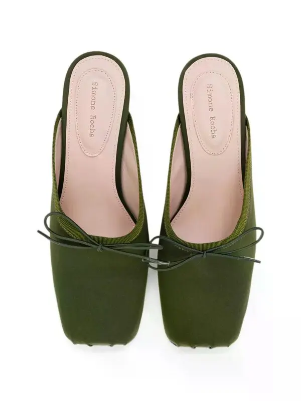 Simone Rocha Bow-detail Square-toe Pumps