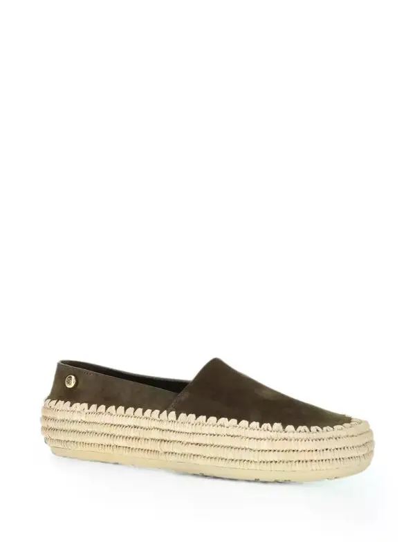 Loewe Suede And Raffia Rio Slippers