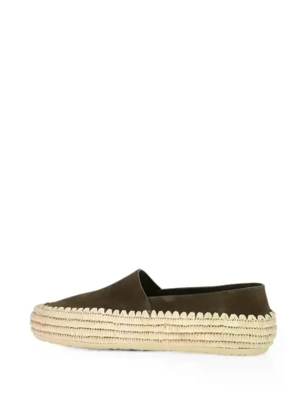 Loewe Suede And Raffia Rio Slippers