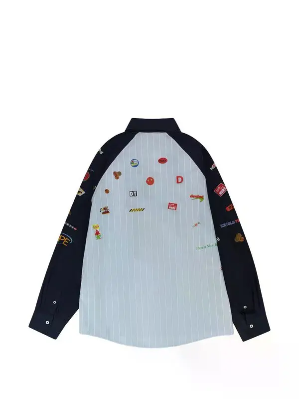 DENIM TEARS Patch-detail Striped Shirt