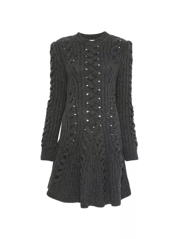 Alexander McQueen Cable-knit Pointelle Detail Dress