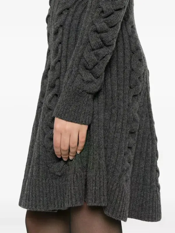 Alexander McQueen Cable-knit Pointelle Detail Dress