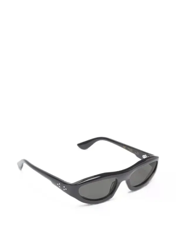 PORT TANGER Oval Frame Sunglasses - Black