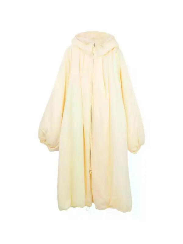 ENFOLD Hooded Balloon-sleeve Coat
