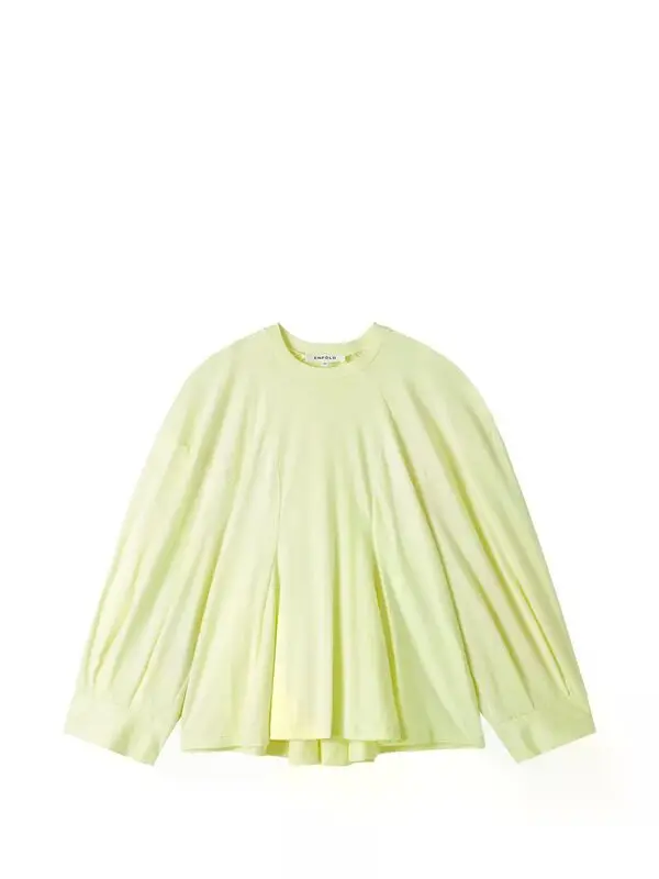 ENFOLD Pleated Long-sleeved T-shirt