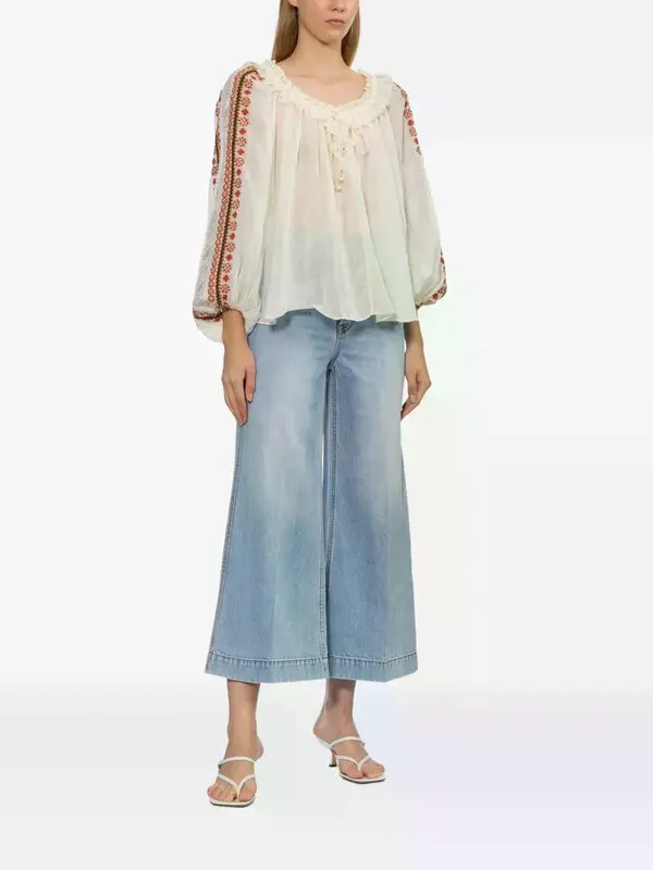 Zimmermann Faded Wide-leg Jeans
