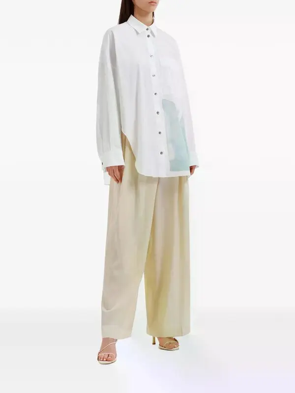 ENFOLD Graphic-print Button-down Shirt