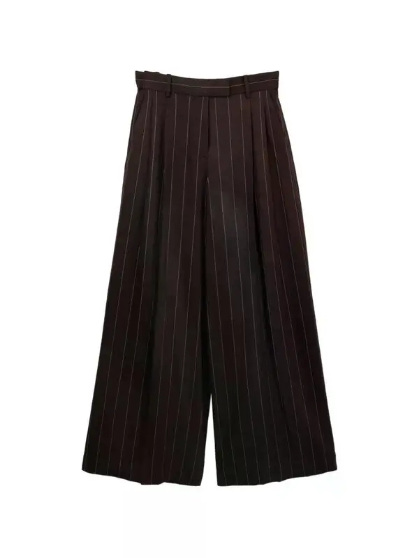 Helmut Lang Pinstripe-pattern Wide-leg Trousers