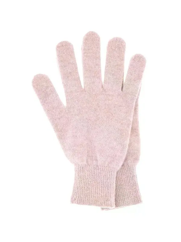 VANISE Cashmere Five-finger Gloves - Pink