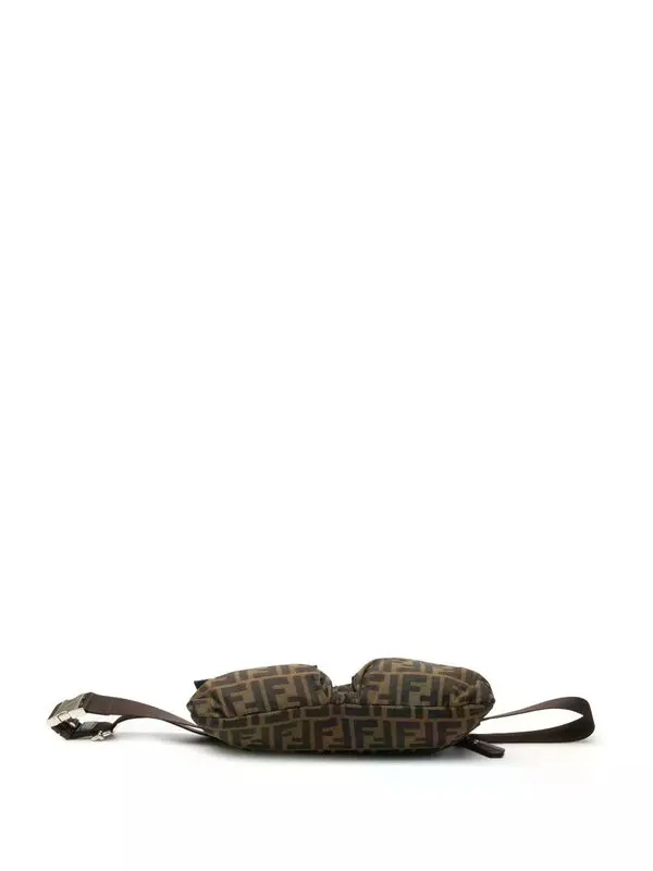 Fendi Zucca Canvas Double Pocket Belt Bag