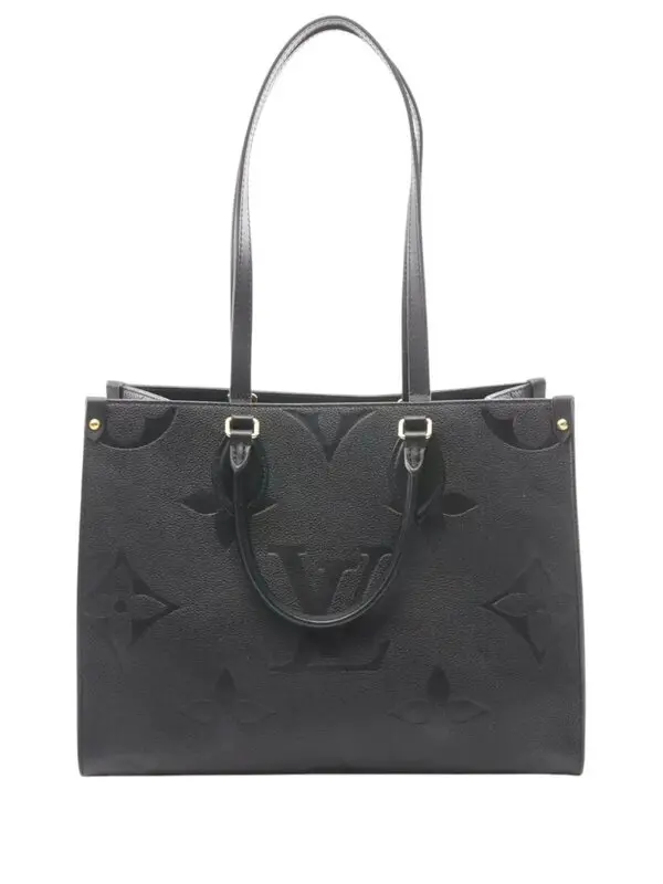 LOUIS VUITTON Monogram Empreinte Onthego Mm Satchel - Black