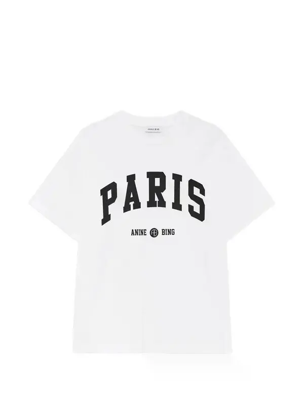 ANINE BING Cade Paris University T-shirt - White