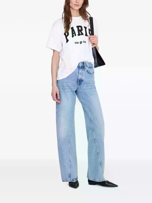 ANINE BING Cade Paris University T-shirt - White