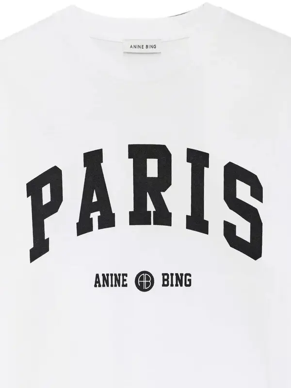 ANINE BING Cade Paris University T-shirt - White