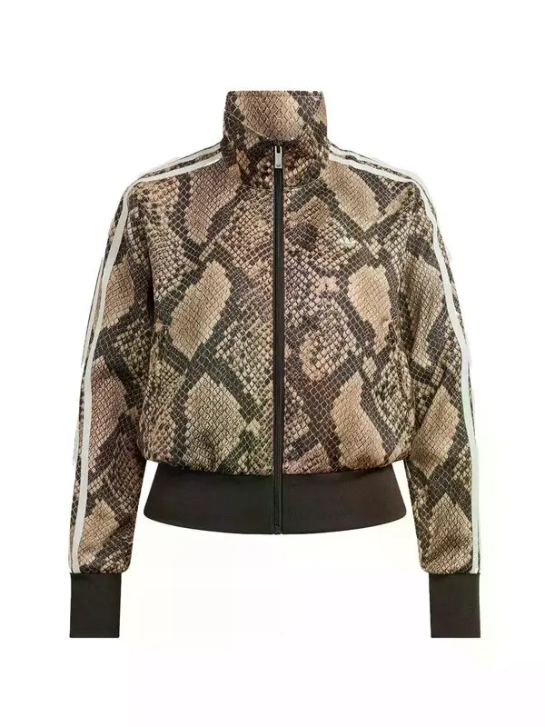 Adidas Satin Snake-print Firebird Track Jacket