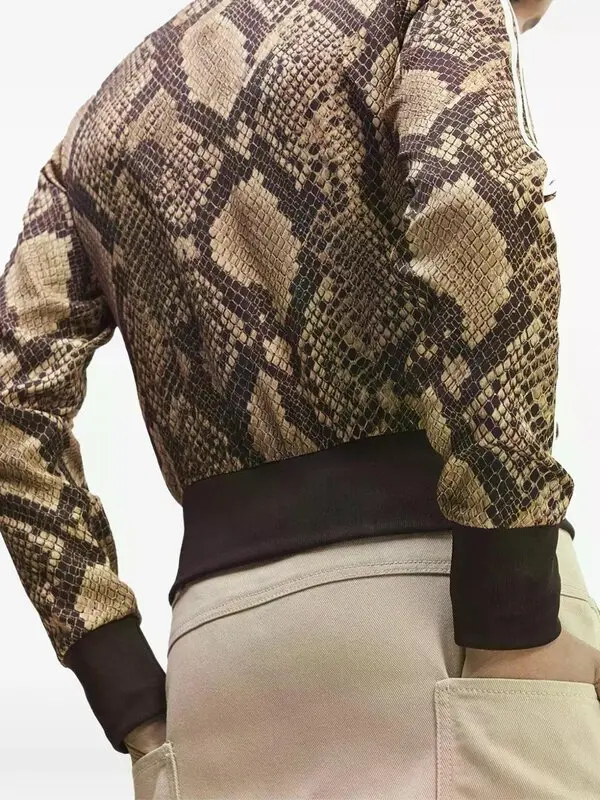 Adidas Satin Snake-print Firebird Track Jacket