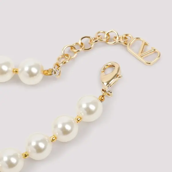 Valentino Garavani Pearl Vlogo Necklace