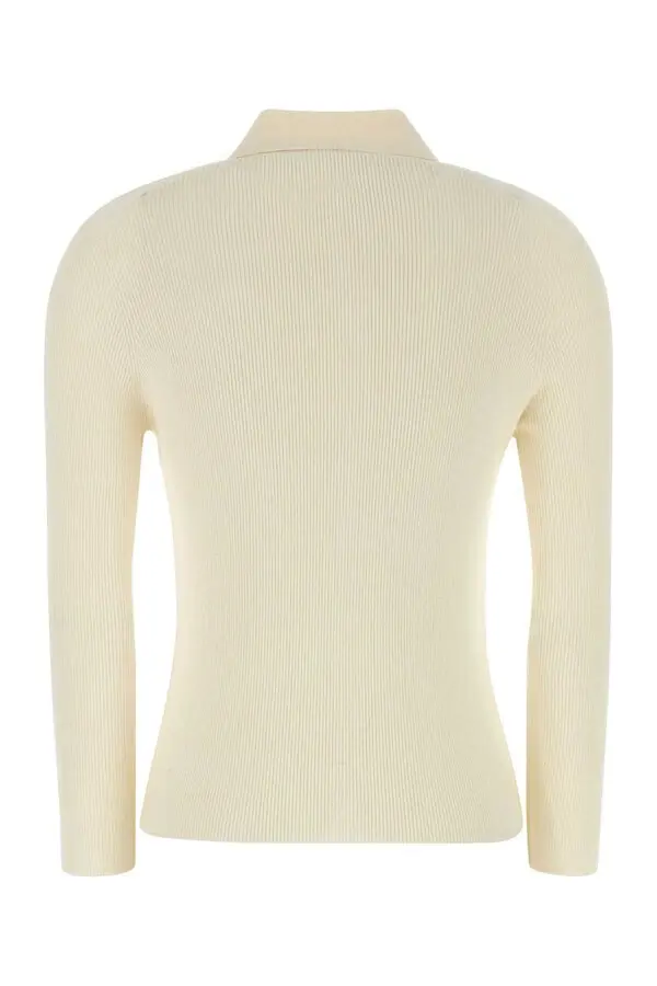 Fendi Cream Stretch Wool Blend Shirt