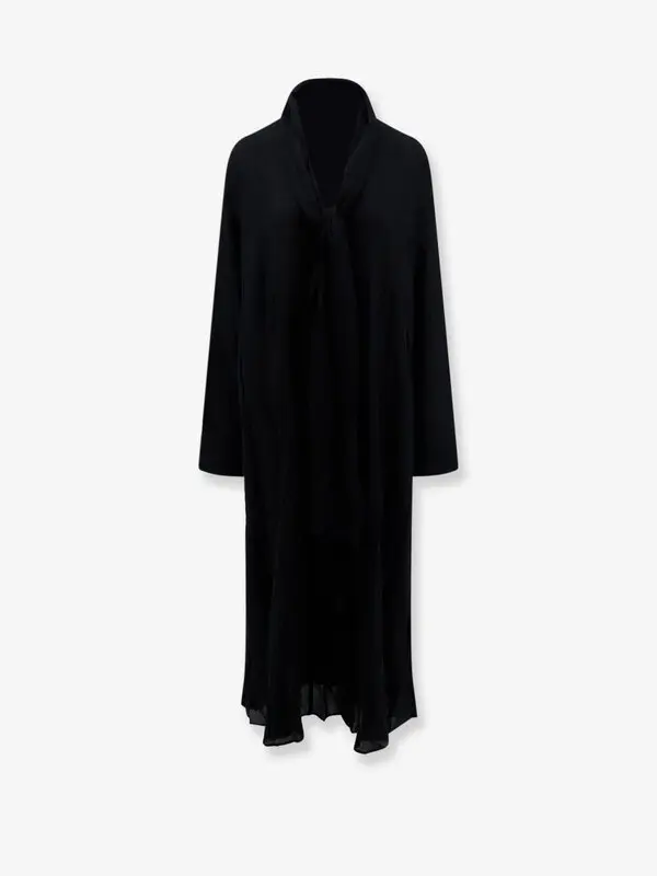 TOTEME Rounded Neckline Recycled Viscose Dress - Black