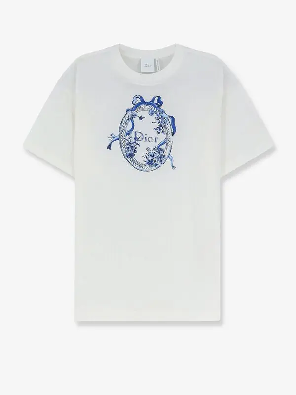 Dior T-shirt With Toile De Jouy Floral Garden Print - Multicolor