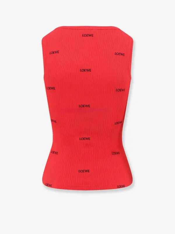 Loewe Embroidered Logo Cotton Tank Top