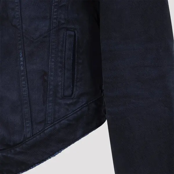 Balenciaga Curved Waistband Denim Trucker Jacket