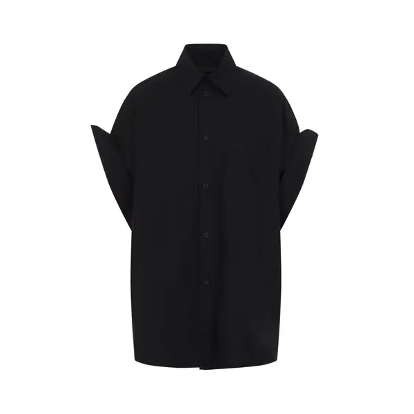 Balenciaga Tucked Sleeve Shirt - Black