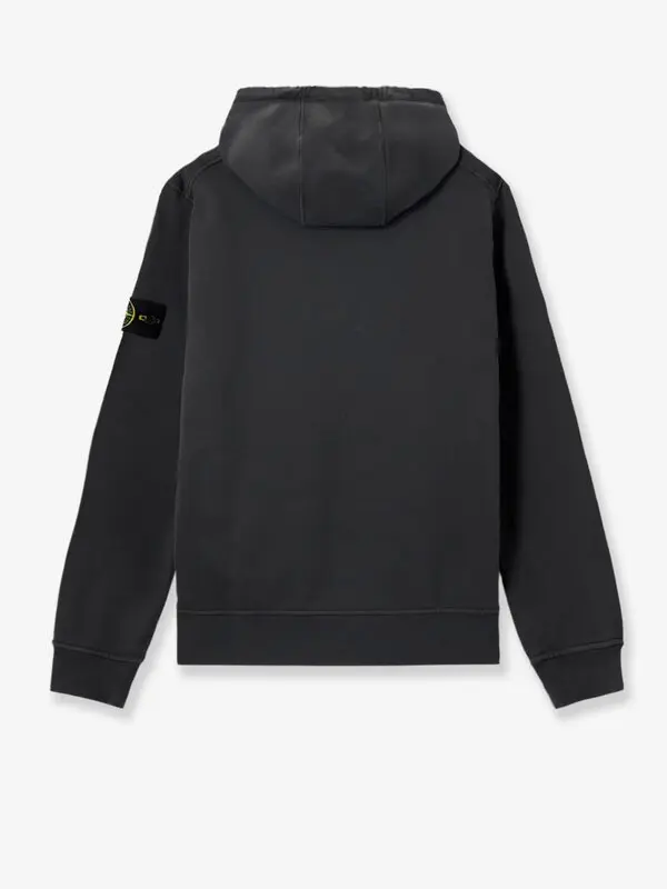 Stone Island Cotton Sweatshirt With Side Logo Patch