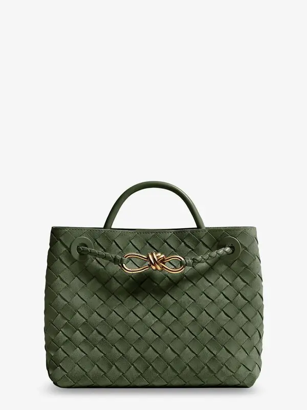 Bottega Veneta Small Andiamo Suede Handbag With Intrecciato Motif - Multicolor