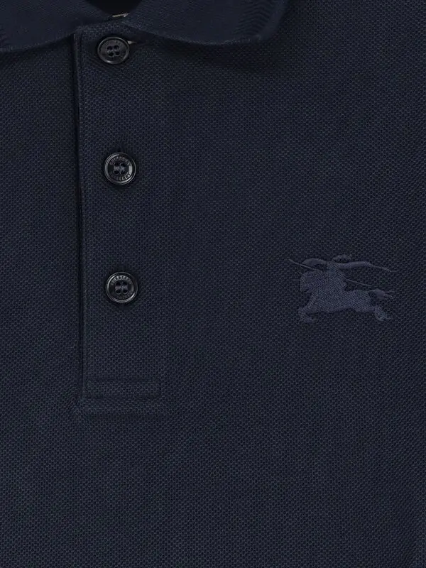 Burberry Cotton Polo Shirt With Embroidered Logo - Multicolor