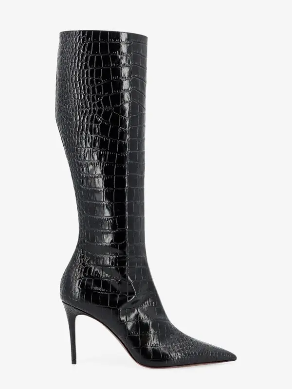 Paris Texas Vera 85 Croco Effect Leather Boots