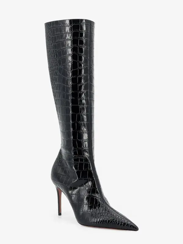 Paris Texas Vera 85 Croc Effect Leather Boots