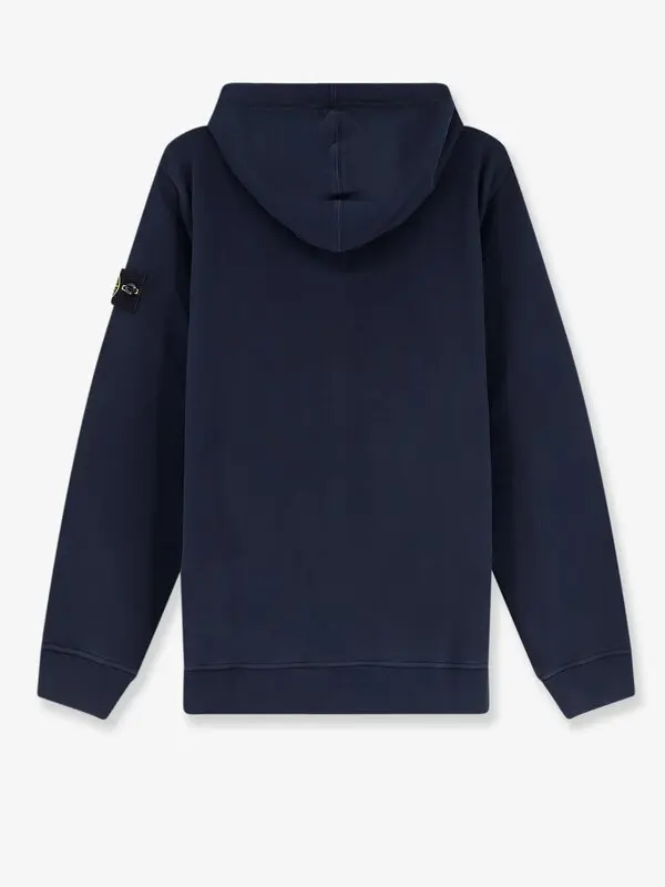 Stone Island Cotton Sweatshirt With Side Logo Patch