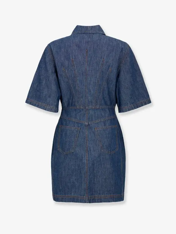 Fendi Chambray Denim Chemisier Dress