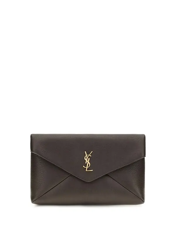 Saint Laurent Monogram Pouch - Brown