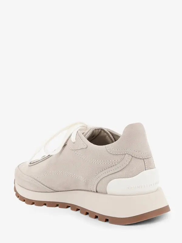 Brunello Cucinelli Suede Low-top Sneakers With Monili Embellishment