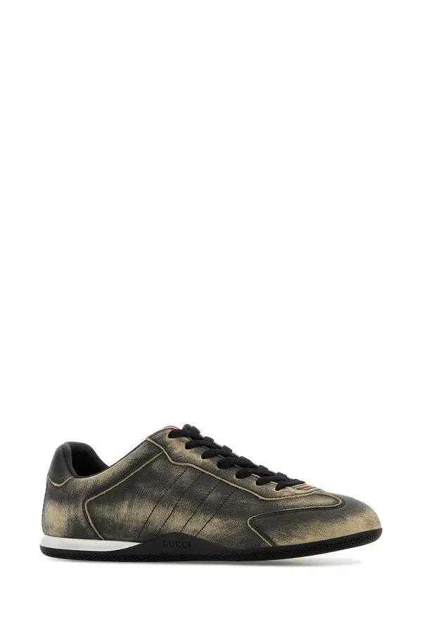 Gucci Leather Shift Sneakers - Black